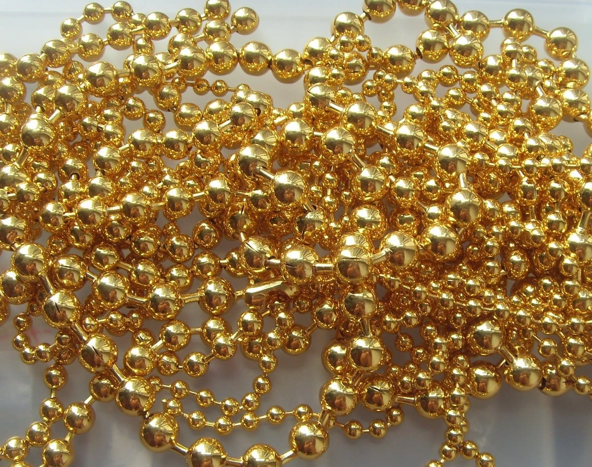 gold ball chain 2 - Ball Chain Curtain,Link Chain Curtain,Metal Wire ...