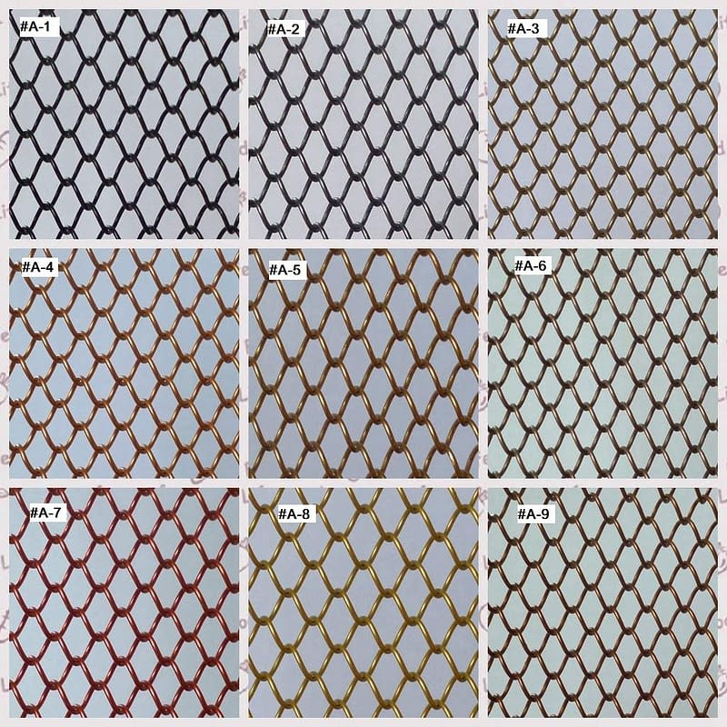 Metal coil drapery metal wire mesh curtain in office decoration