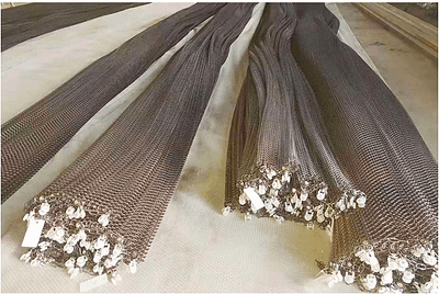 Metal coil drapery metal wire mesh curtain in office decoration